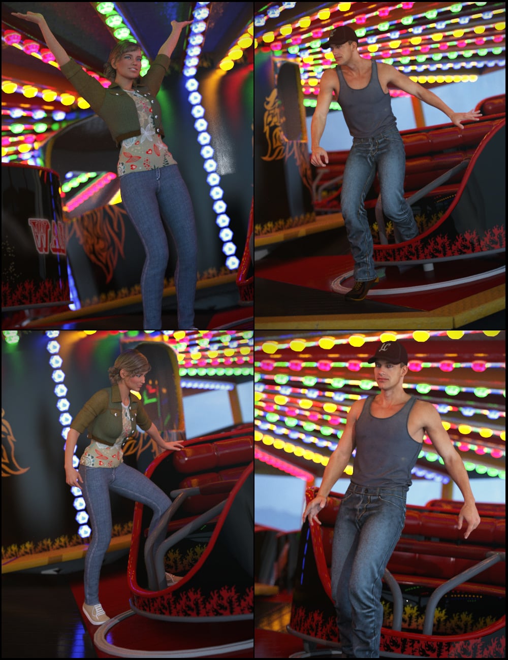 Tilty-Whirly Poses for Genesis 2 | Daz 3D