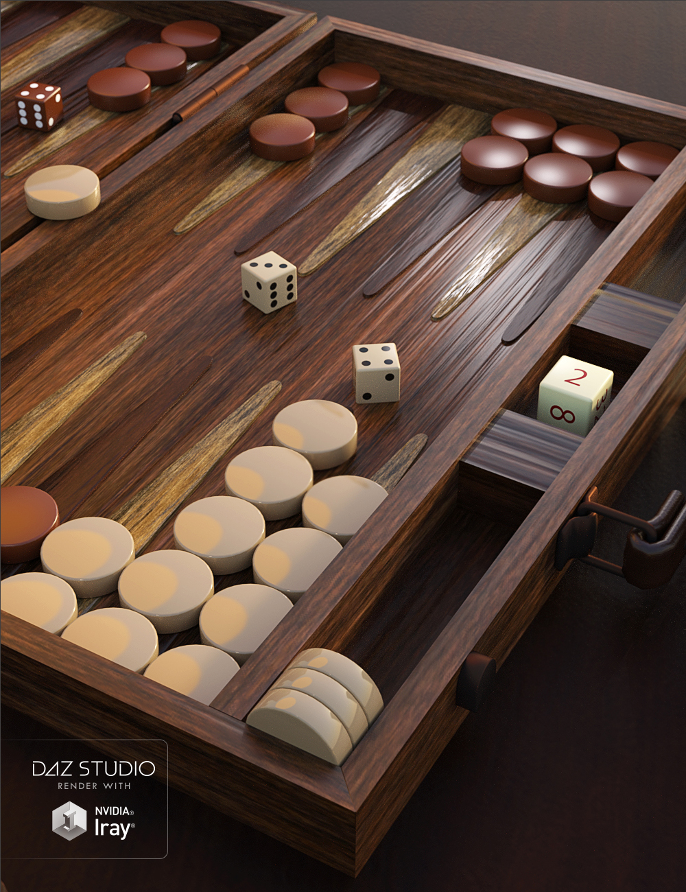 Ready to Play - Backgammon Set | Daz 3D