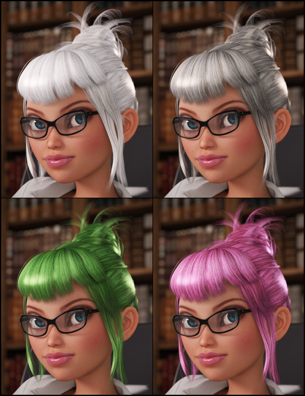 Librarian Pinup Updo | Daz 3D