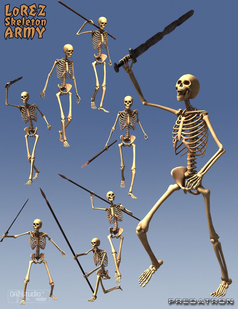 LoREZ Skeleton Army | Daz 3D
