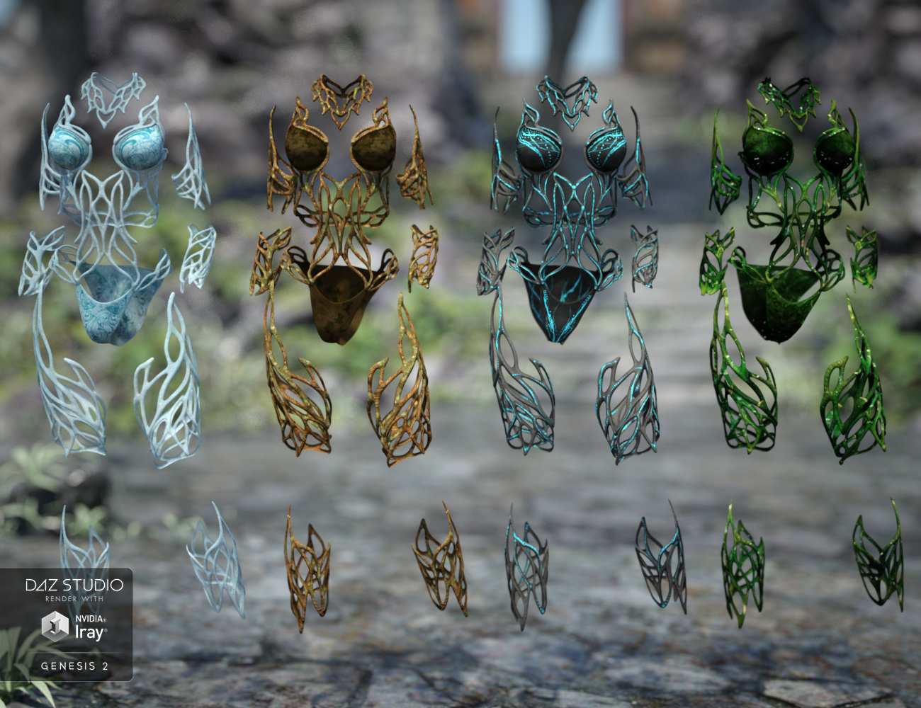 Molten Outfit Elementals Textures | Daz 3D