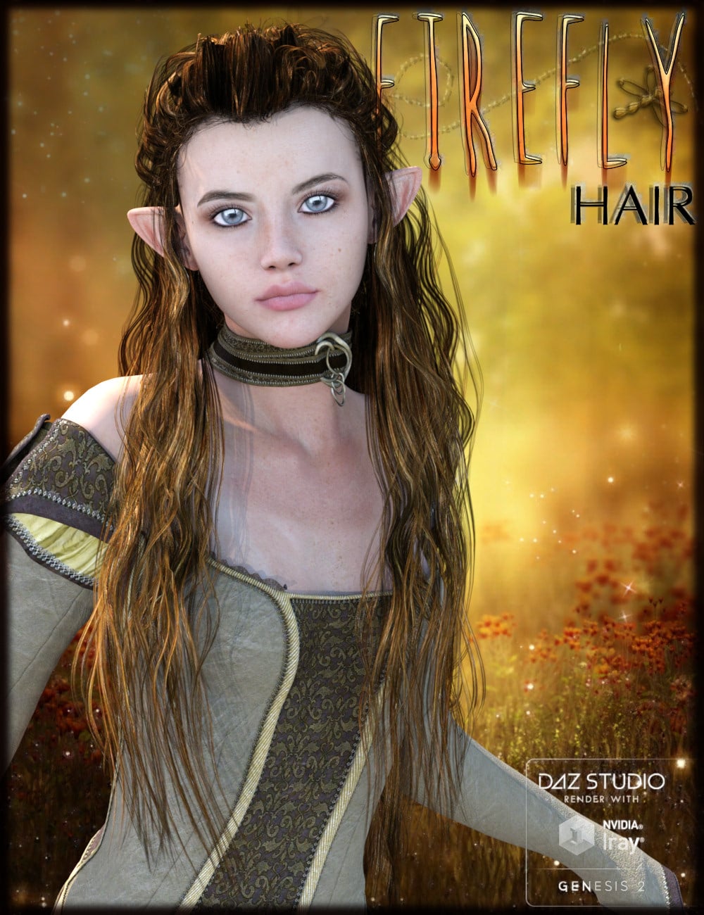 FireFly Hair for Genesis 2 Female(s) and V4 | Daz 3D
