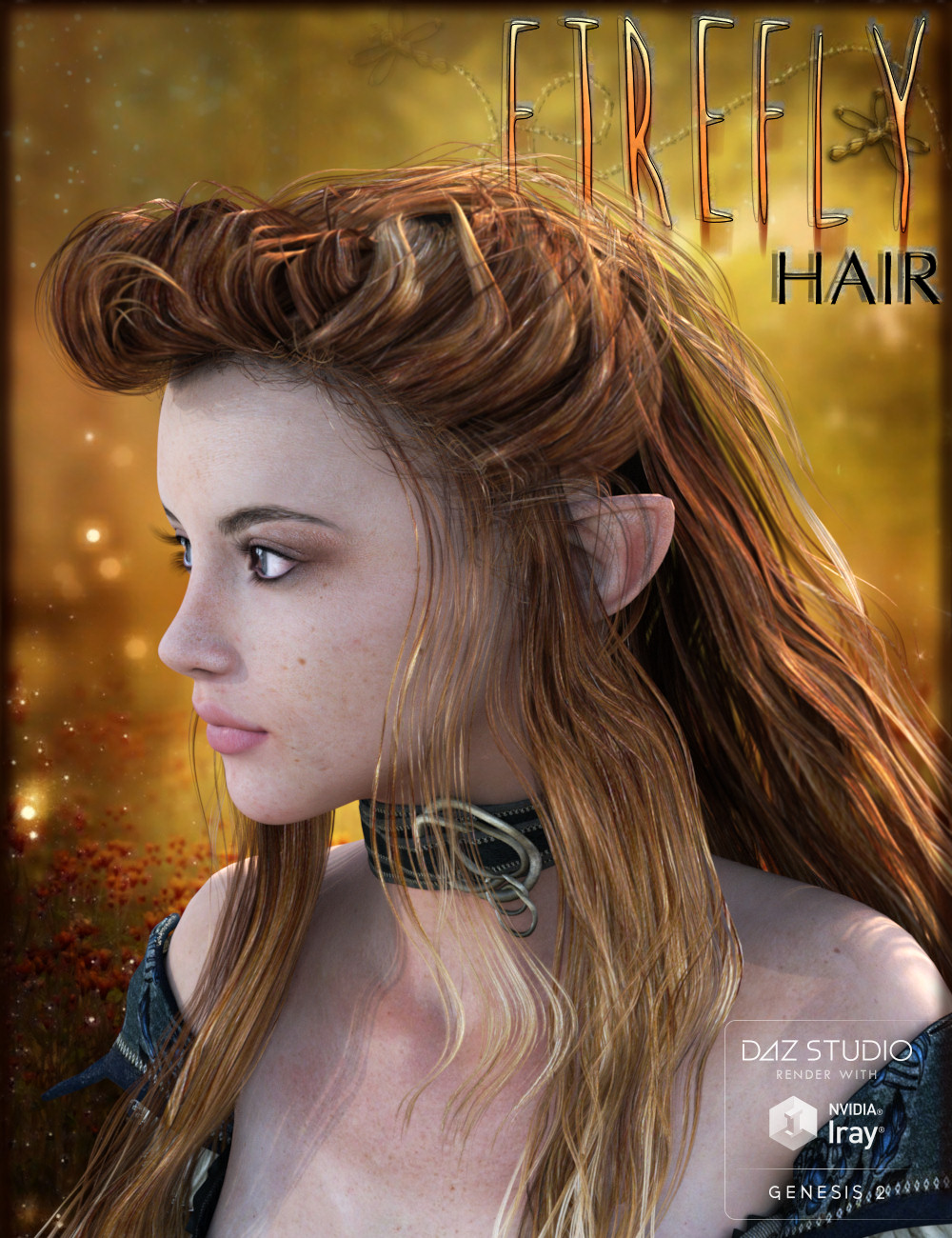 FireFly Hair for Genesis 2 Female(s) and V4 | Daz 3D