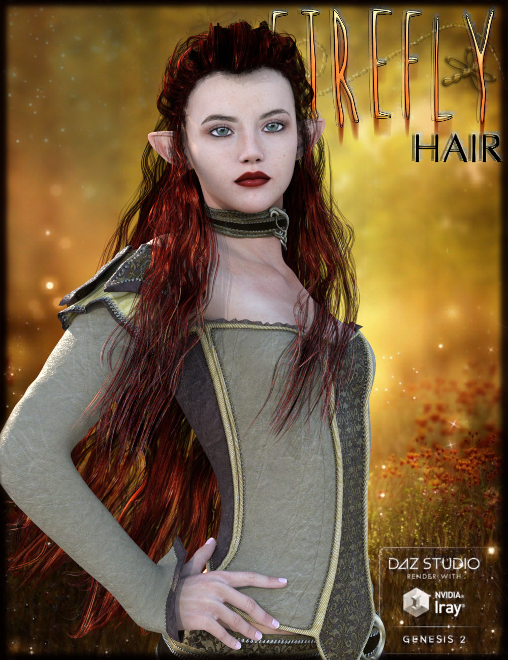 FireFly Hair for Genesis 2 Female(s) and V4 | Daz 3D