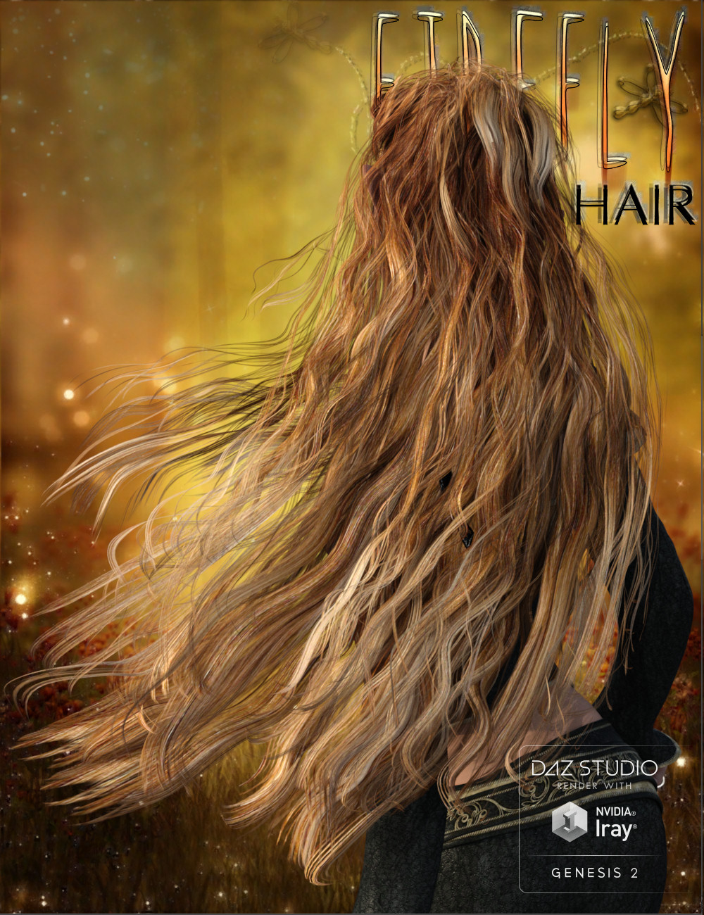 FireFly Hair for Genesis 2 Female(s) and V4 | Daz 3D