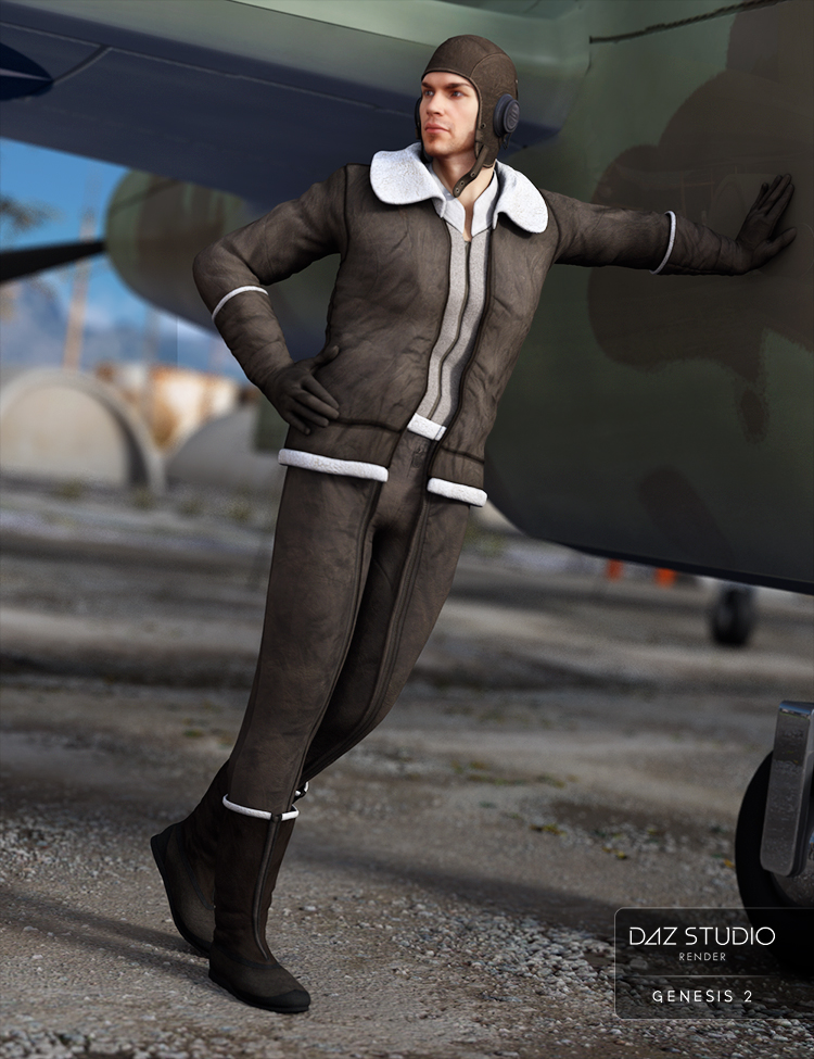 Vintage Aviator for Genesis 2 Male(s) | Daz 3D