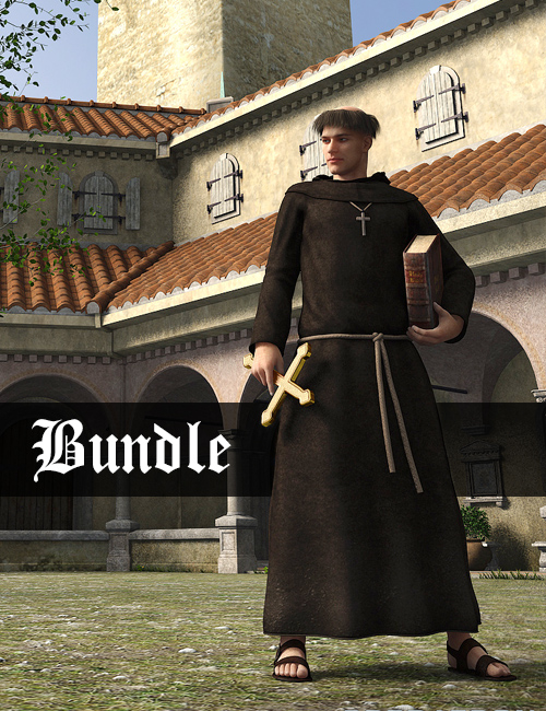 Monastery and Monks Robes Bundle | Daz 3D