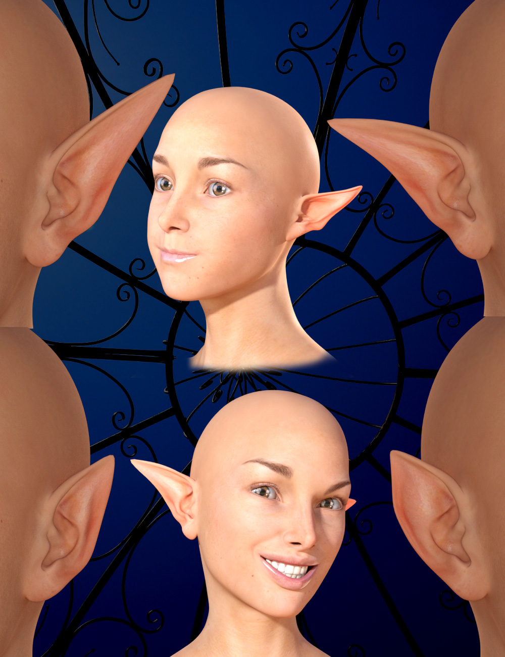 DA HD Elf Ears for Genesis 3 Female(s) | Daz 3D