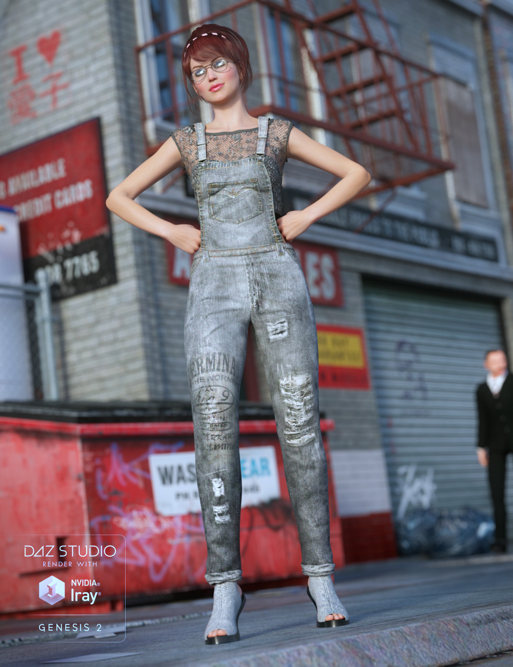 Mod II for Casual Wear Overalls | Daz 3D