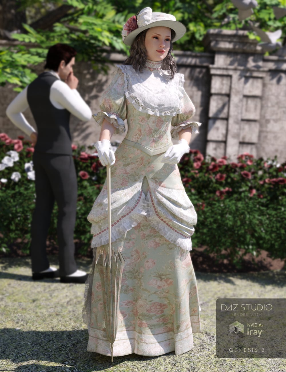 Vintage Floral I Daz 3d