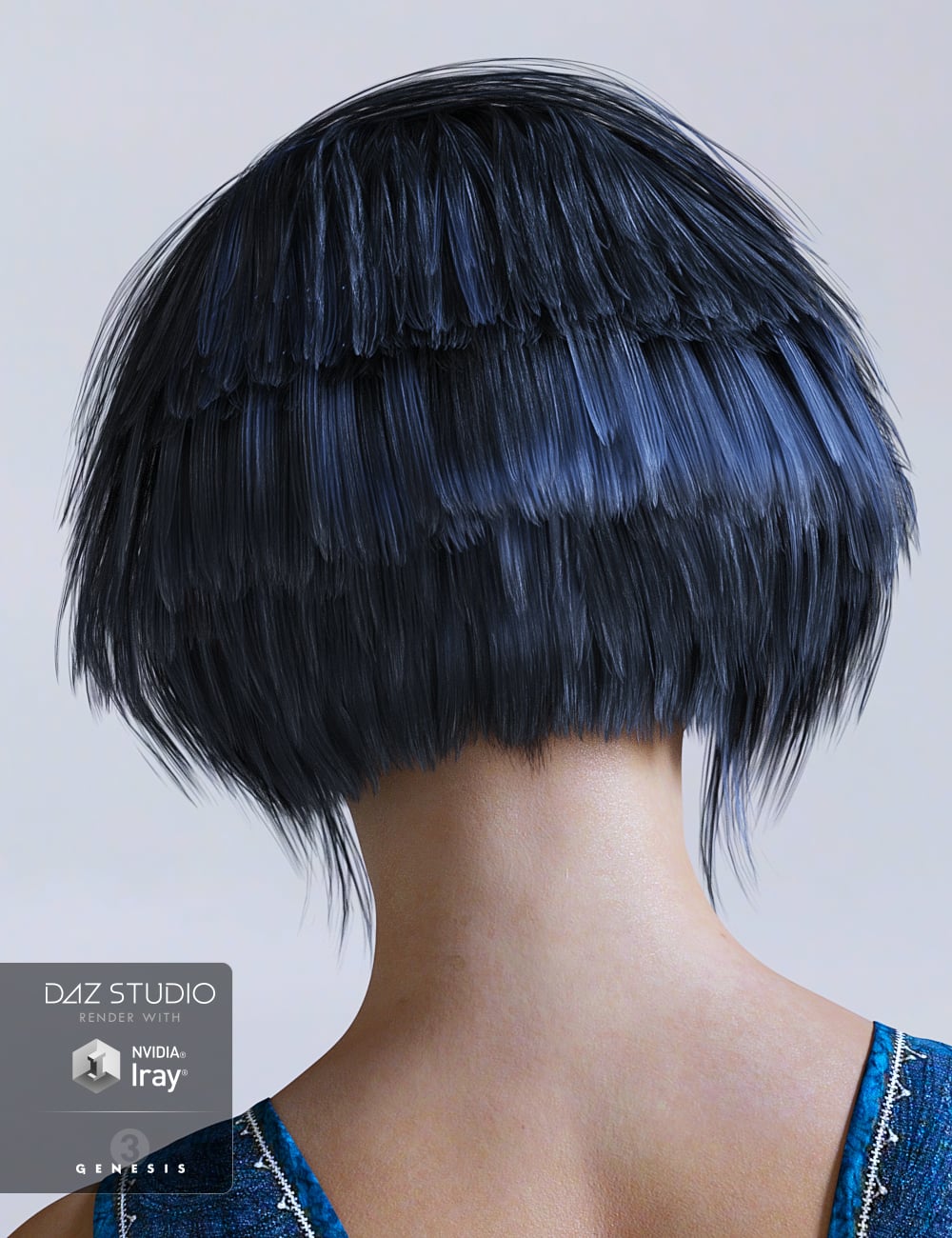 Brady Hair for Genesis 3 Female(s) | Daz 3D