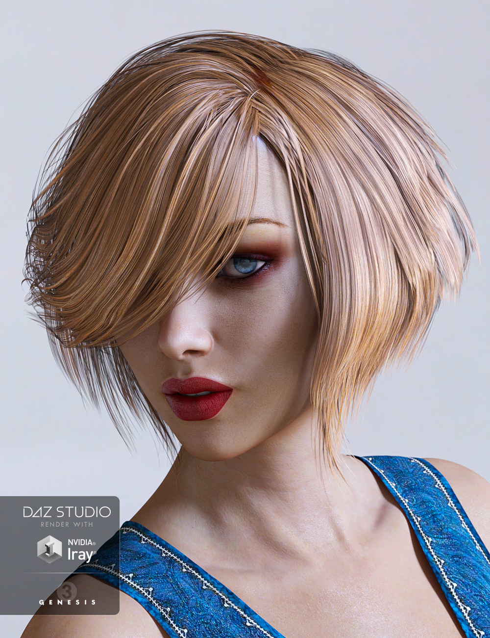 Brady Hair for Genesis 3 Female(s) | Daz 3D