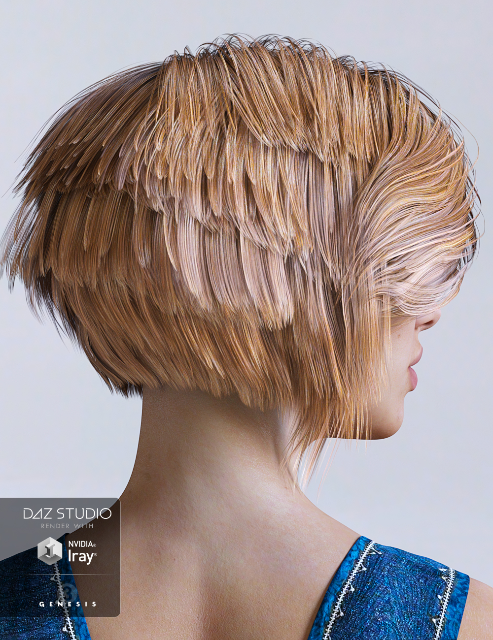 Brady Hair for Genesis 3 Female(s) | Daz 3D