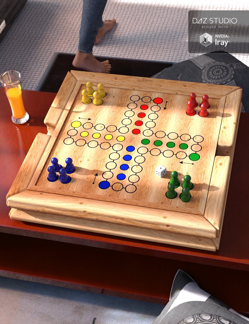 RW Pachisi Game | Daz 3D