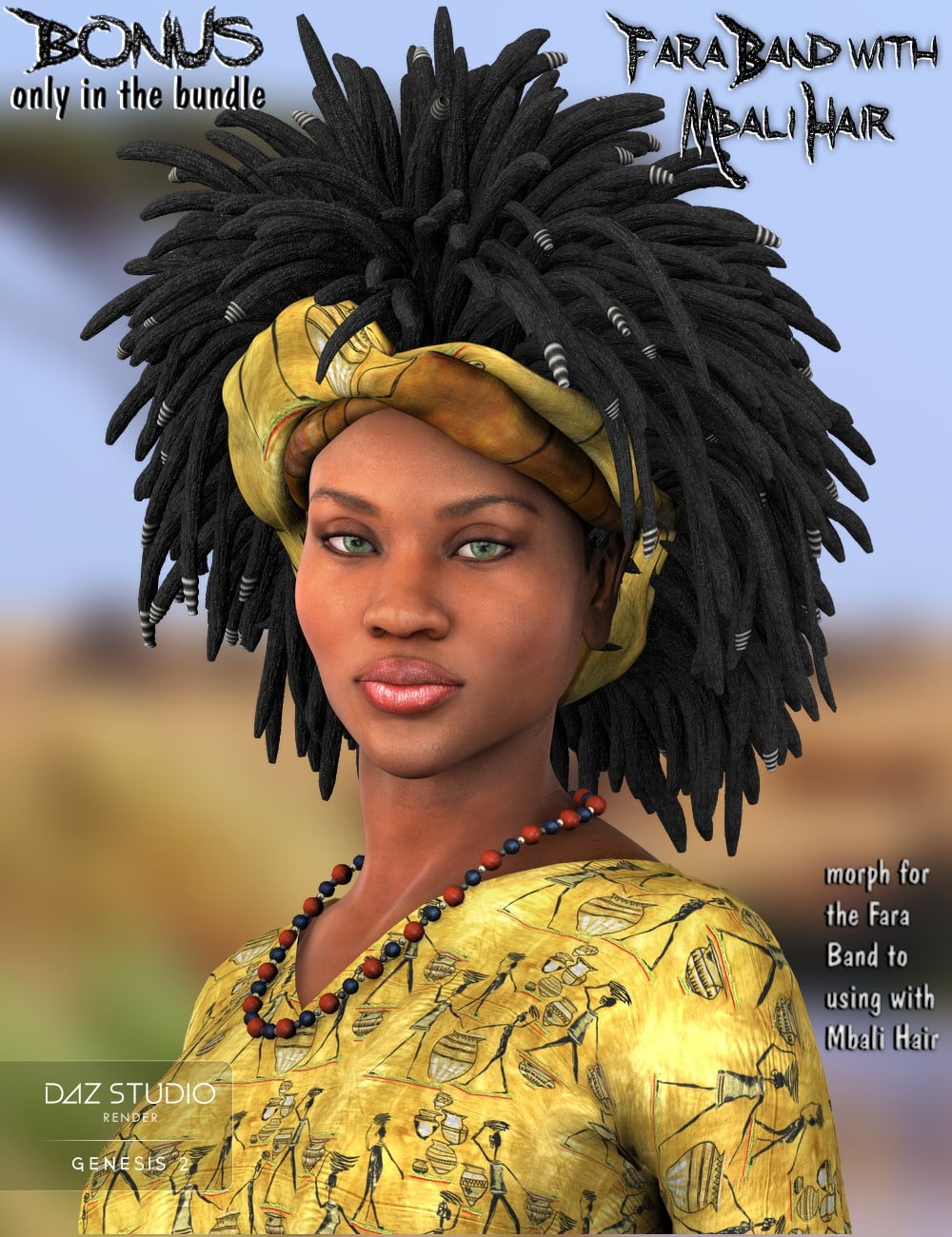 Afro Dreadlocks Bundle with Bonus Content | Daz 3D