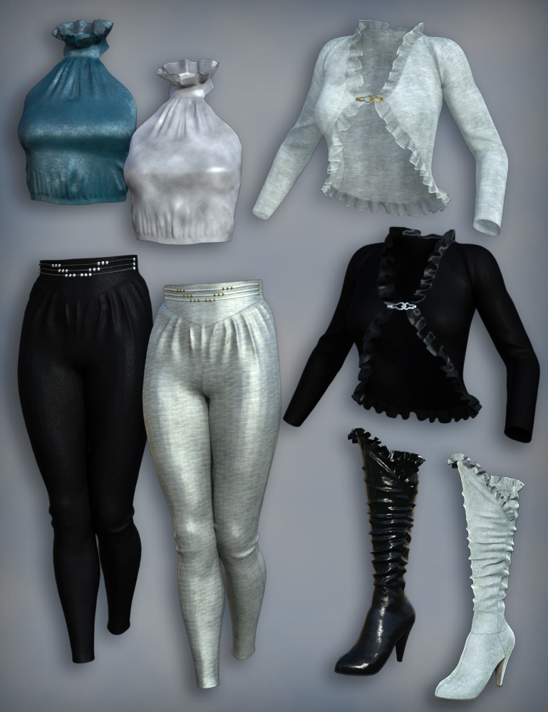 Obsidian Outfit for Genesis 3 Female(s) | Daz 3D