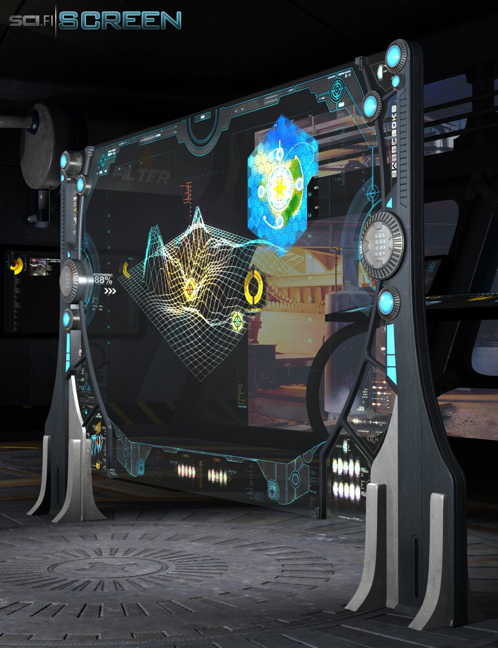 SciFi Screen | Daz 3D