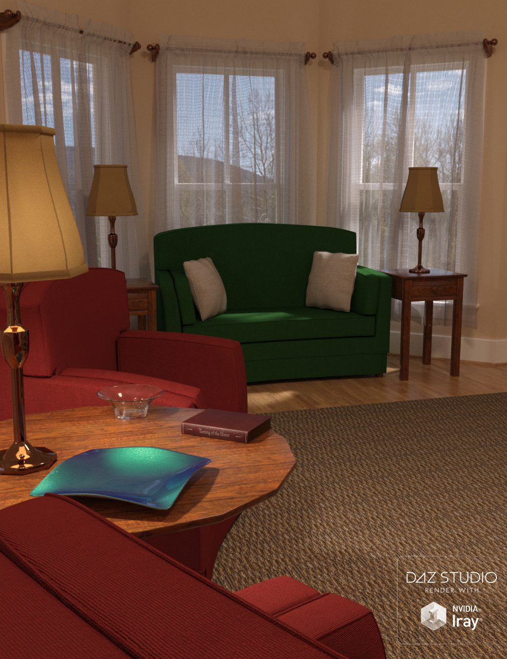Simple Living - Living Room | Daz 3D