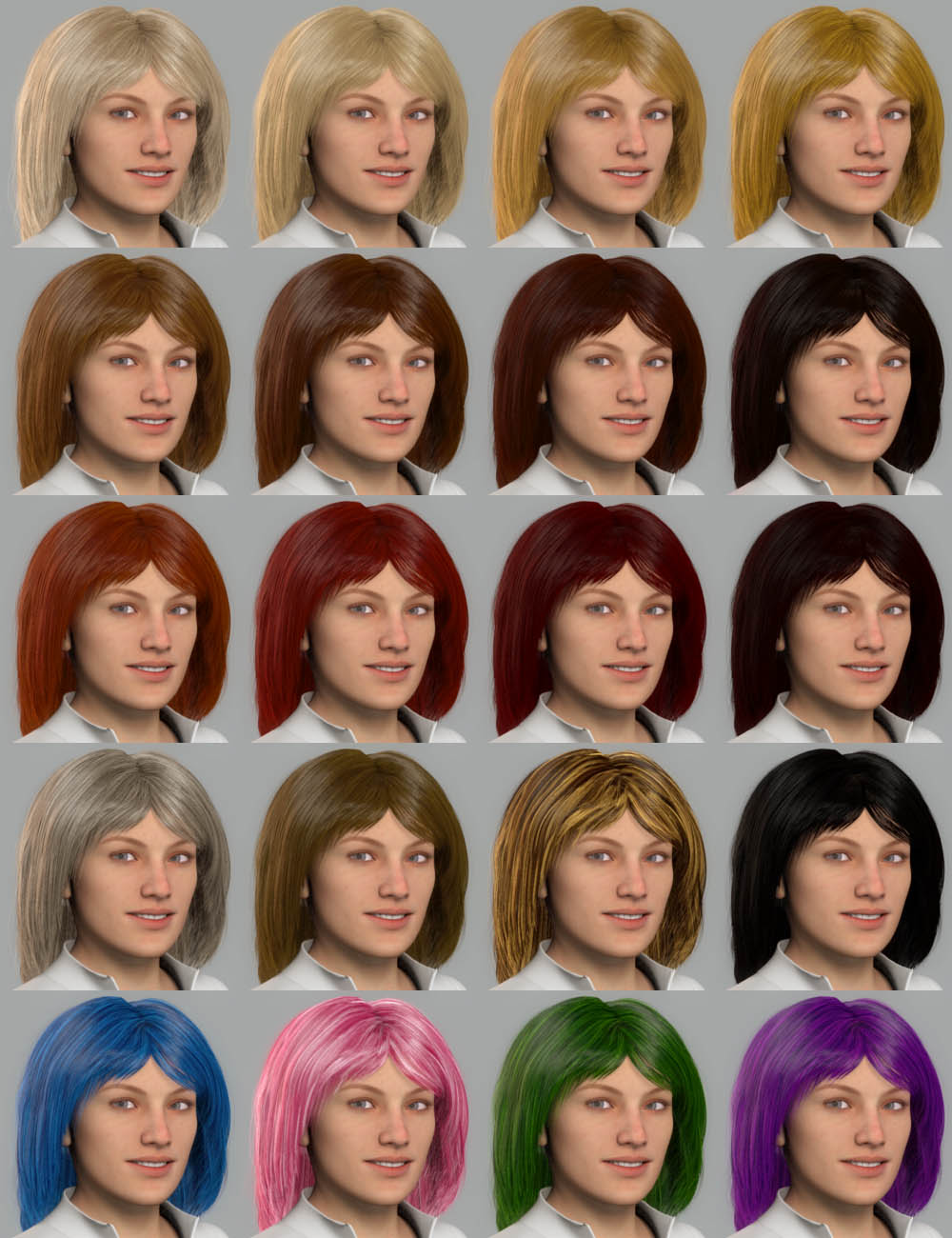 Adrea Hair for Carrara | Daz 3D