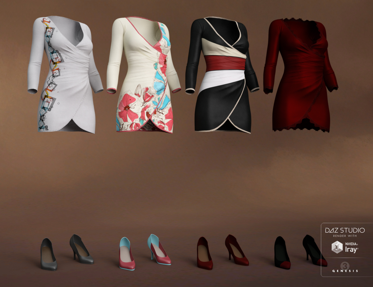 Wrap Dress Textures | Daz 3D