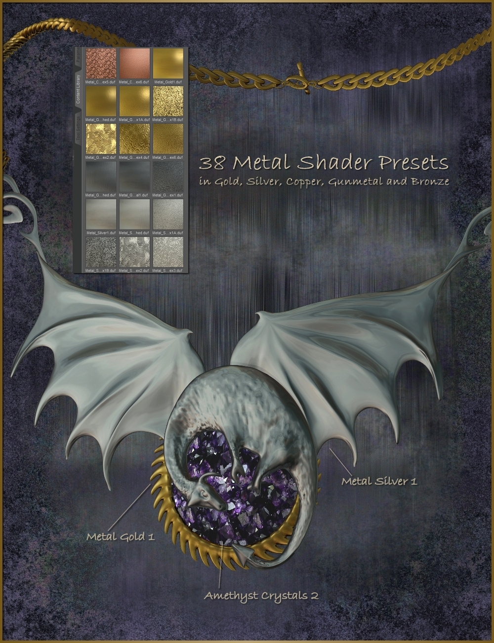 Jewelcrafter Shaders for 3Delight | Daz 3D