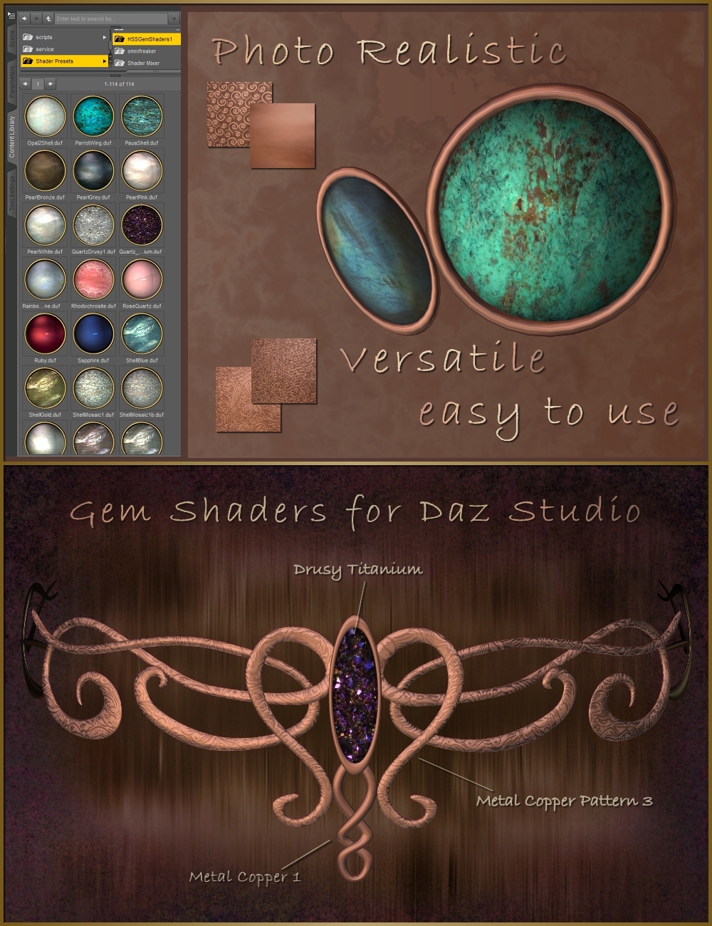 Jewelcrafter Shaders for 3Delight | Daz 3D