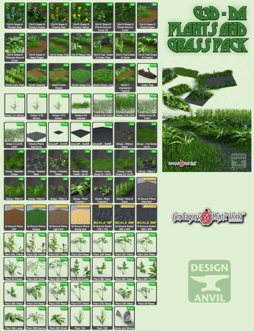 G3D-DA Grass and Plant Pack | Daz 3D