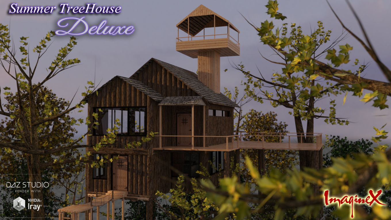 Summer Tree House Deluxe | Daz 3D