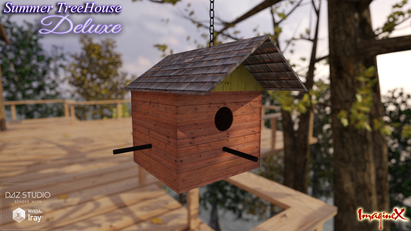 Summer Tree House Deluxe | Daz 3D