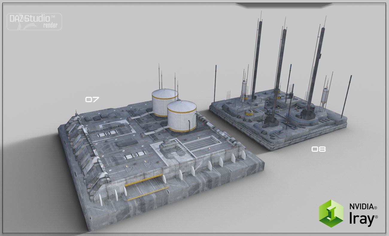 Future Cityscape Density Blocks | Daz 3D