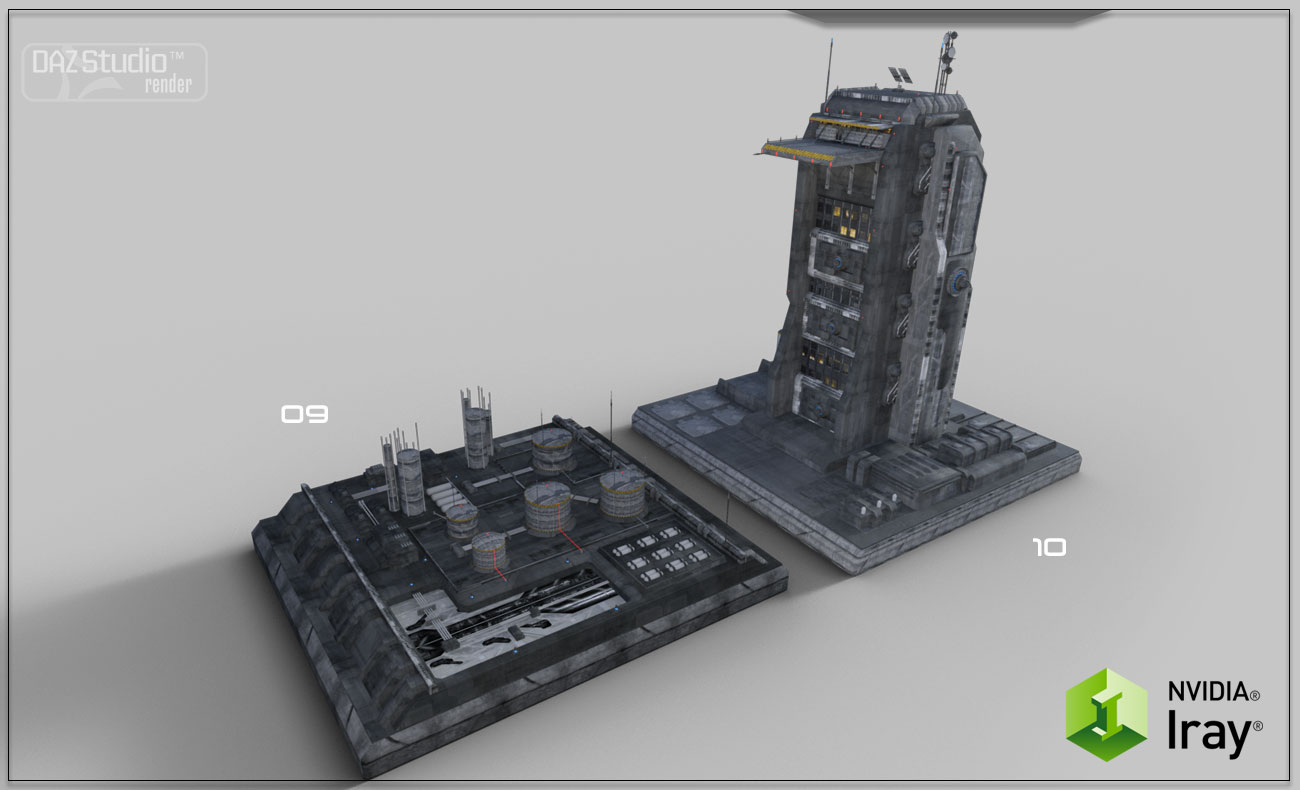 Future Cityscape Density Blocks | Daz 3D