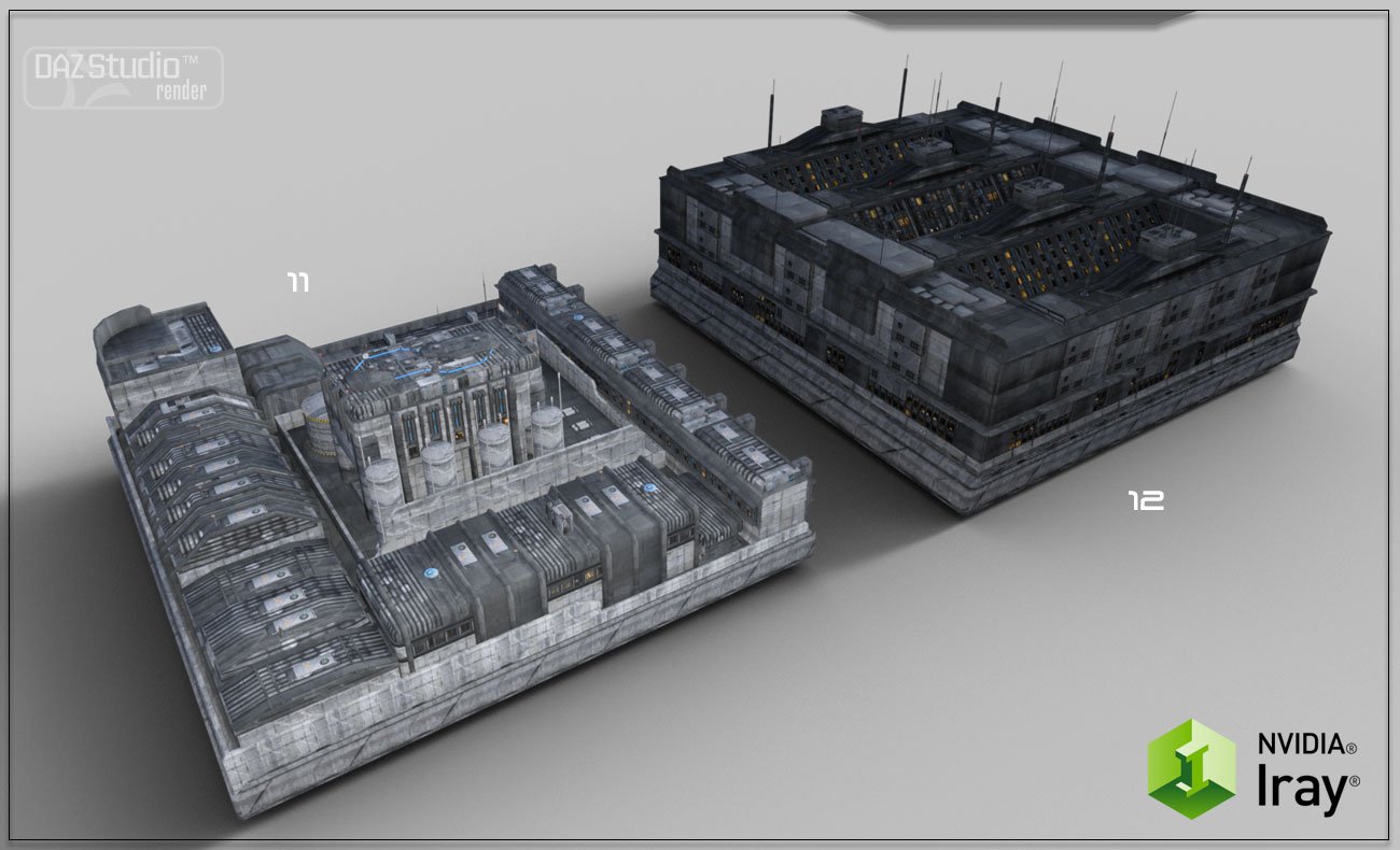 Future Cityscape Density Blocks | Daz 3D