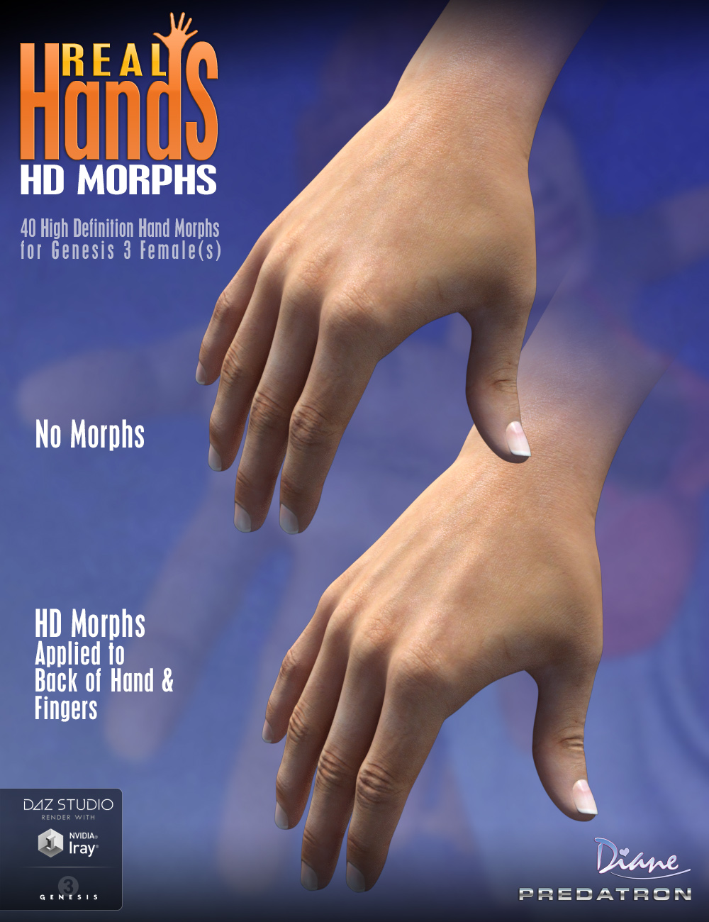 Real Hands HD for Genesis 3 Female(s) | Daz 3D