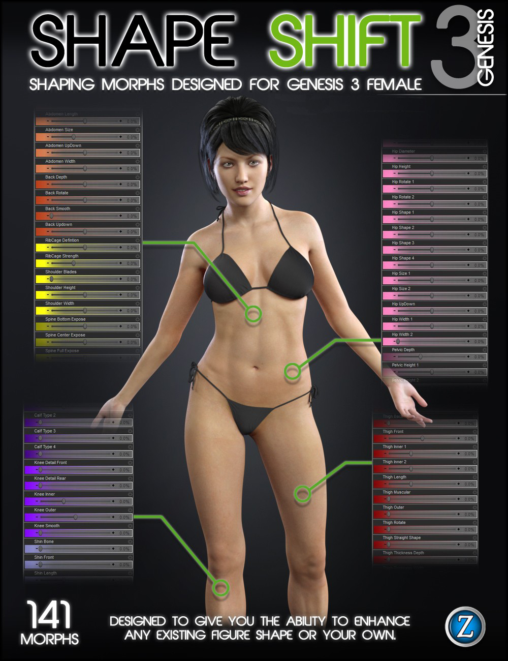 Shape Shift For Genesis 3 Female s Daz 3D Shape Shift For Genesis 3 Female s Daz 3D