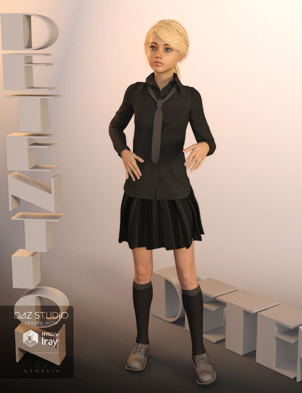 Detention Outfit for Genesis 3 Female(s) | Daz 3D