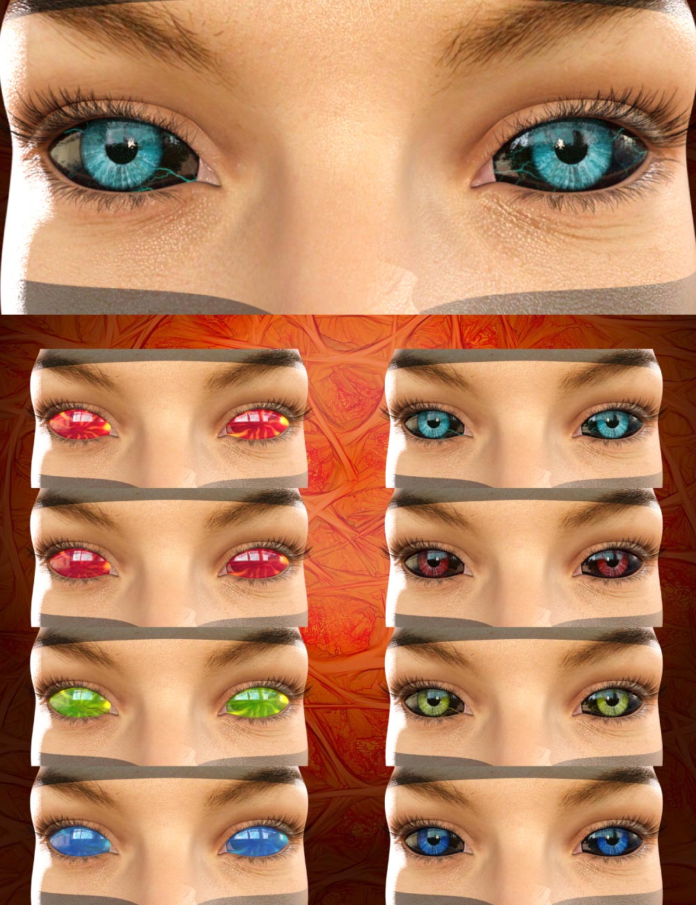 DA Hyperreal Eyes for Genesis 3 Female(s) | Daz 3D