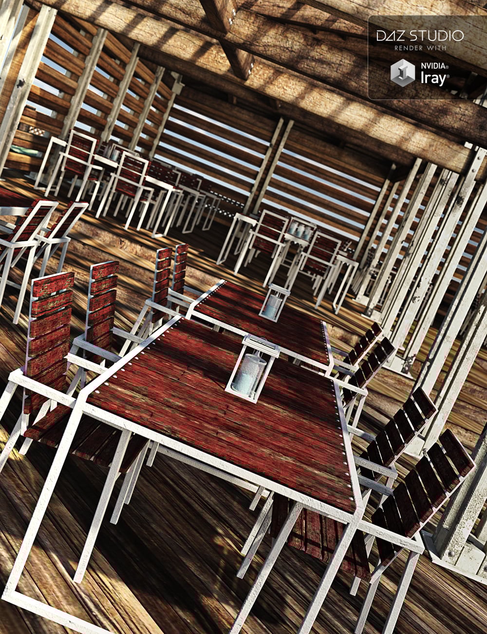 Rustic Gazebo Cafe | Daz 3D