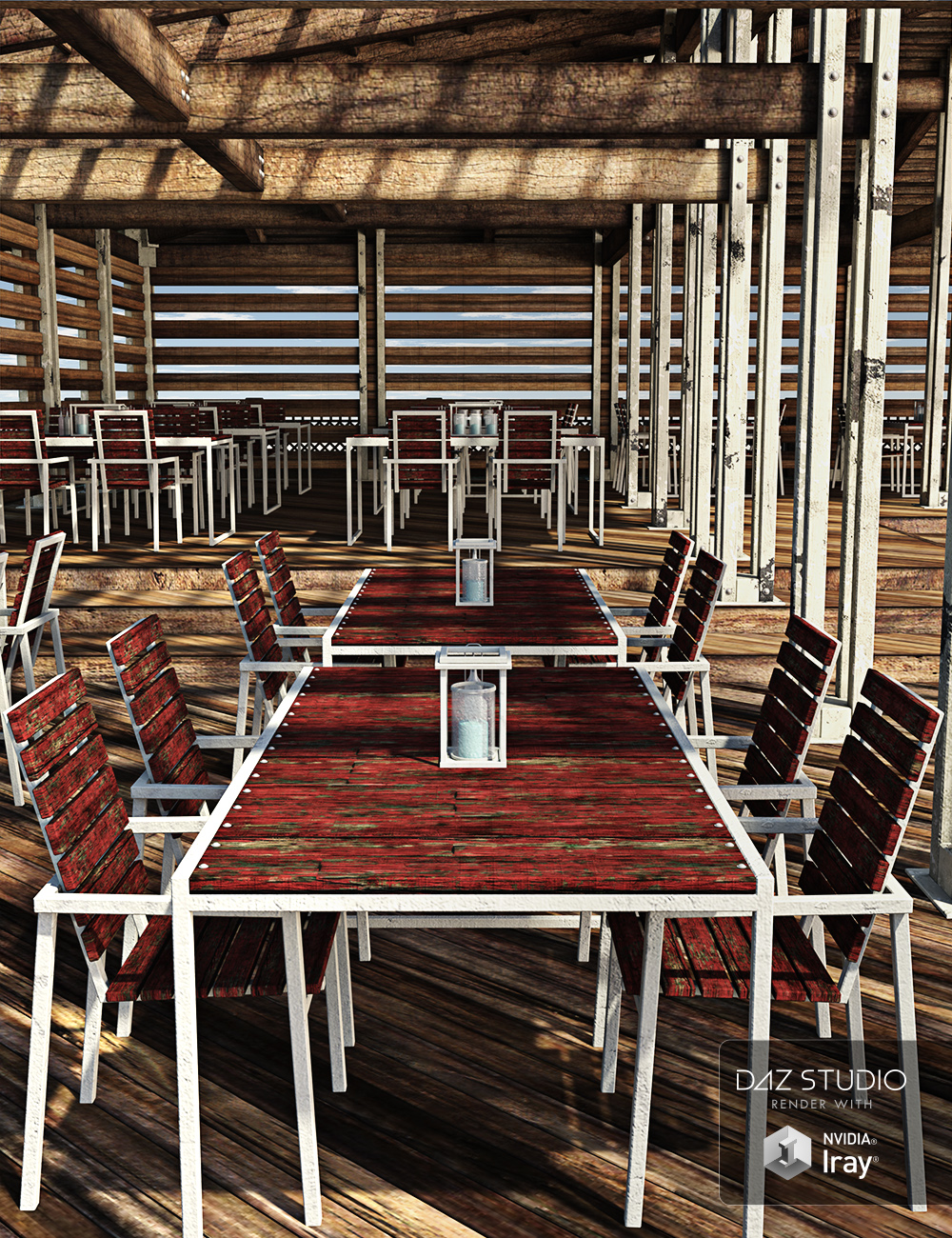 Rustic Gazebo Cafe | Daz 3D