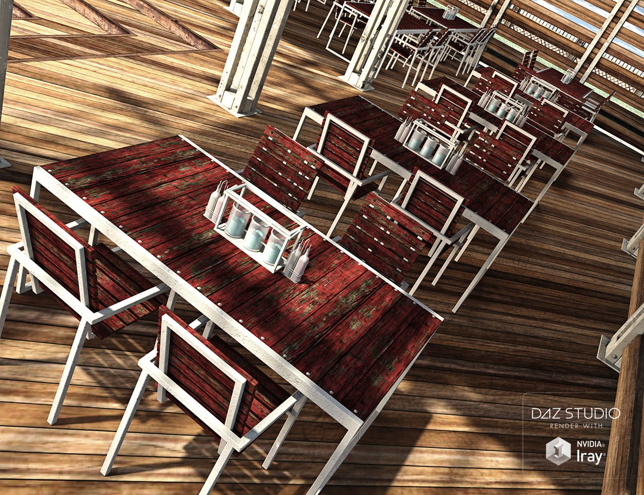 Rustic Gazebo Cafe | Daz 3D