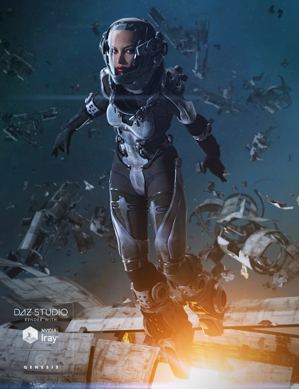 EXO Suit for Genesis 3 Female(s) | Daz 3D