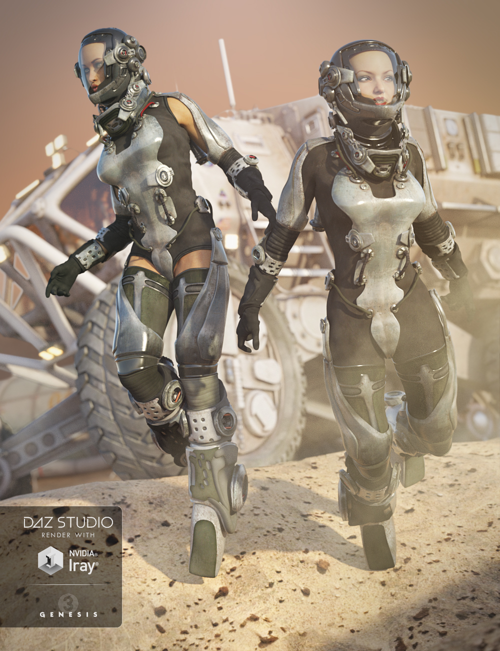 EXO Suit for Genesis 3 Female(s) | Daz 3D
