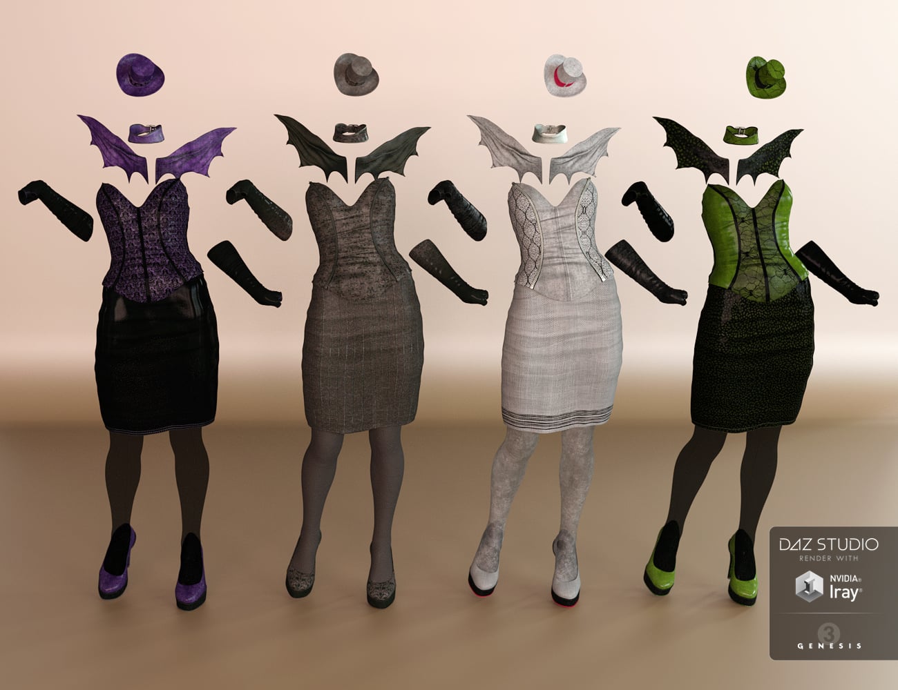 Vamptress Outfit Textures | Daz 3D