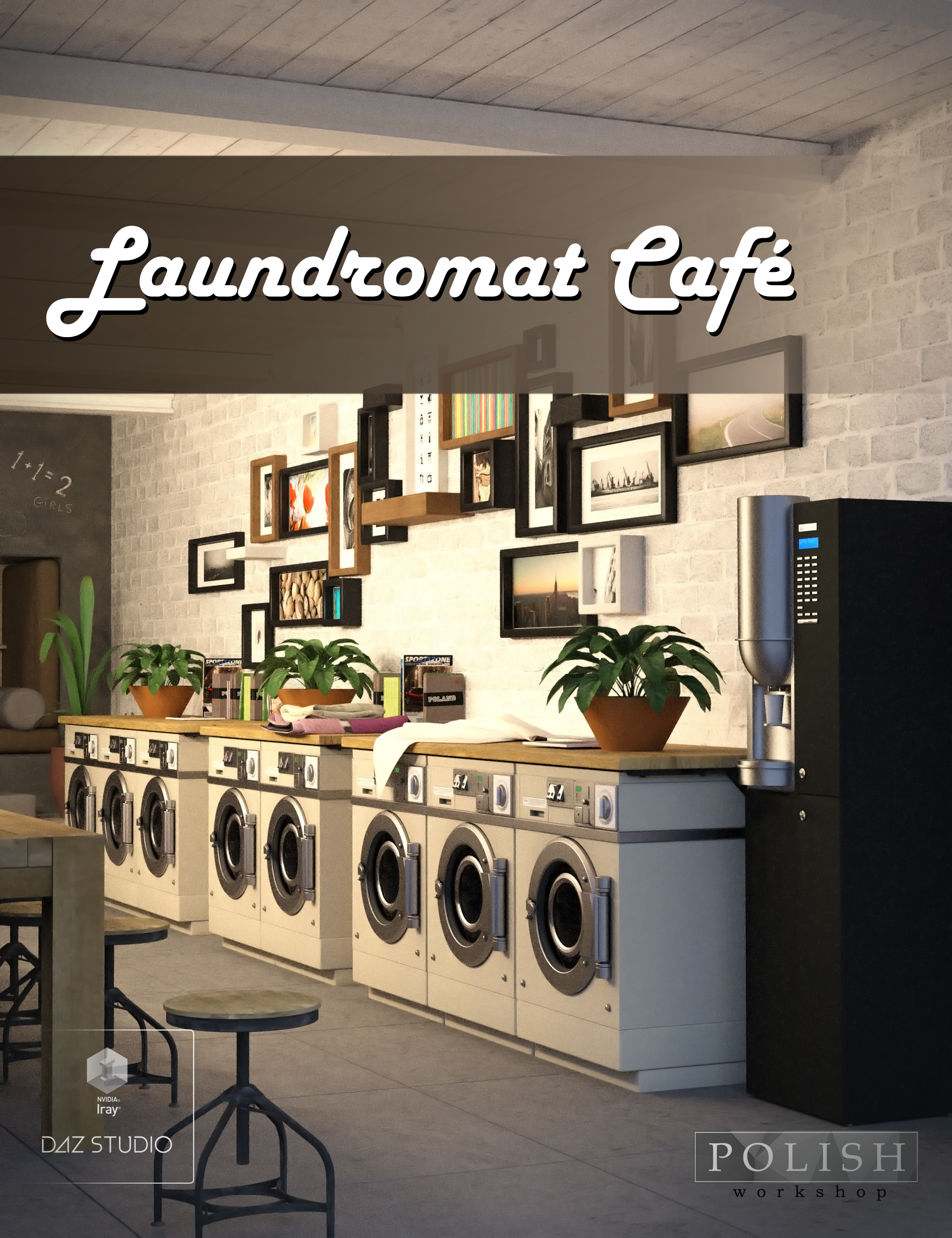 Laundromat Cafe Daz 3D Laundromat Cafe Daz 3D