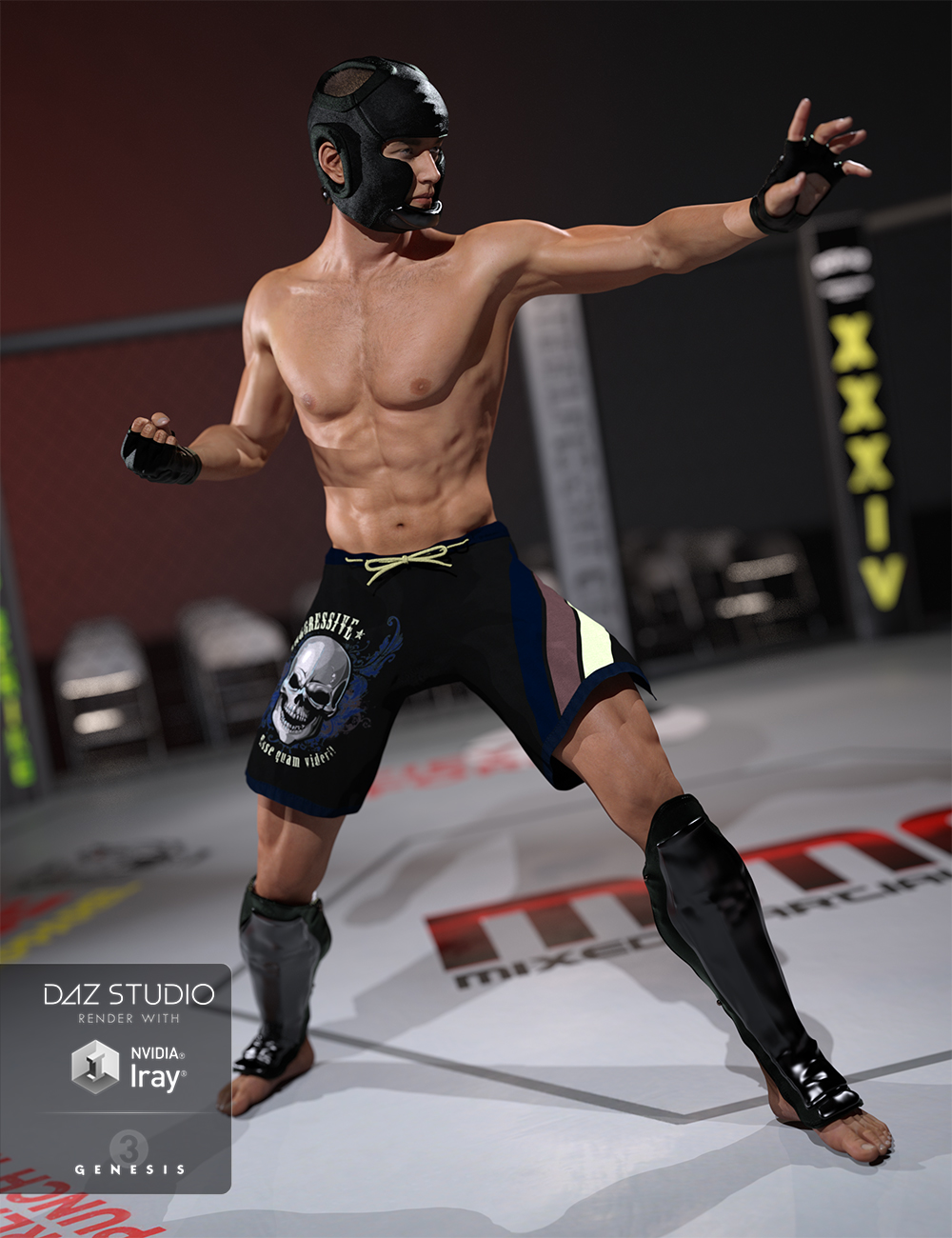 MMA Fighter Textures | Daz 3D