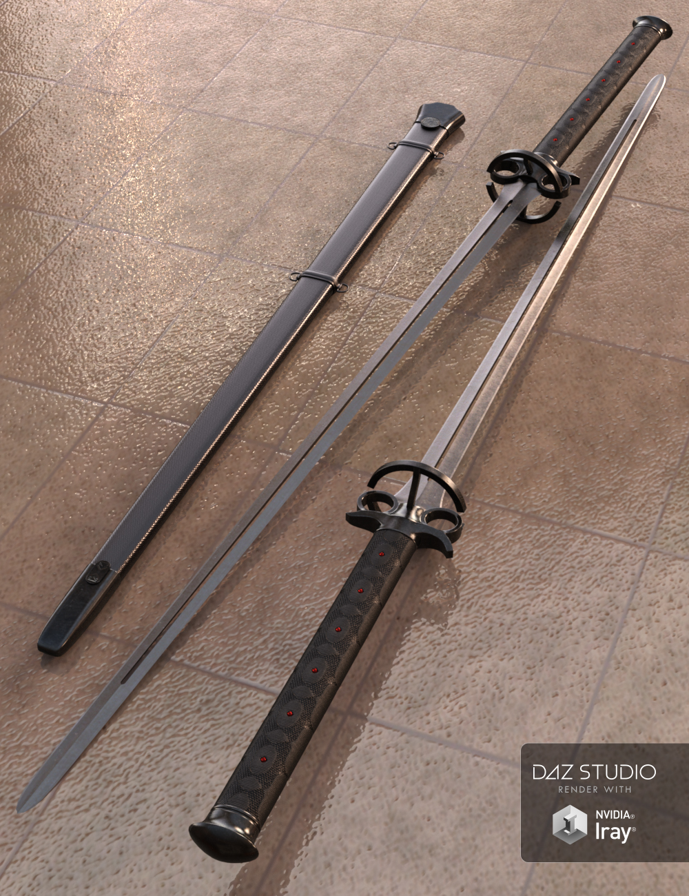 Sword and Poses for Michael 7 | Daz 3D