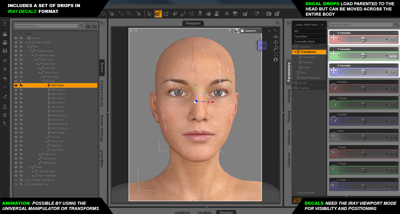 Wet Body Iray Bundle for Genesis 3 & 2 Female(s) | Daz 3D