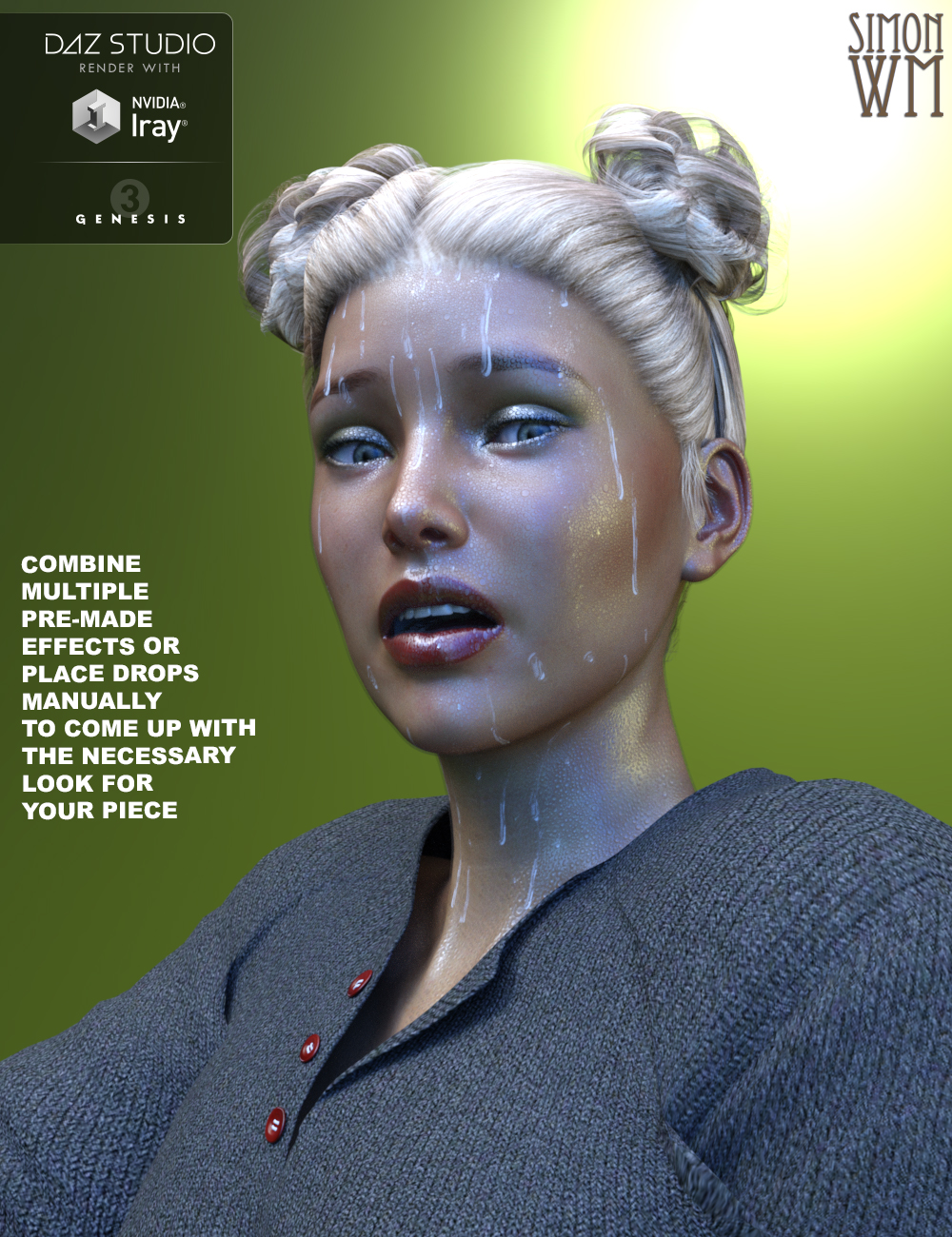 Wet Body Iray Bundle for Genesis 3 & 2 Female(s) | Daz 3D