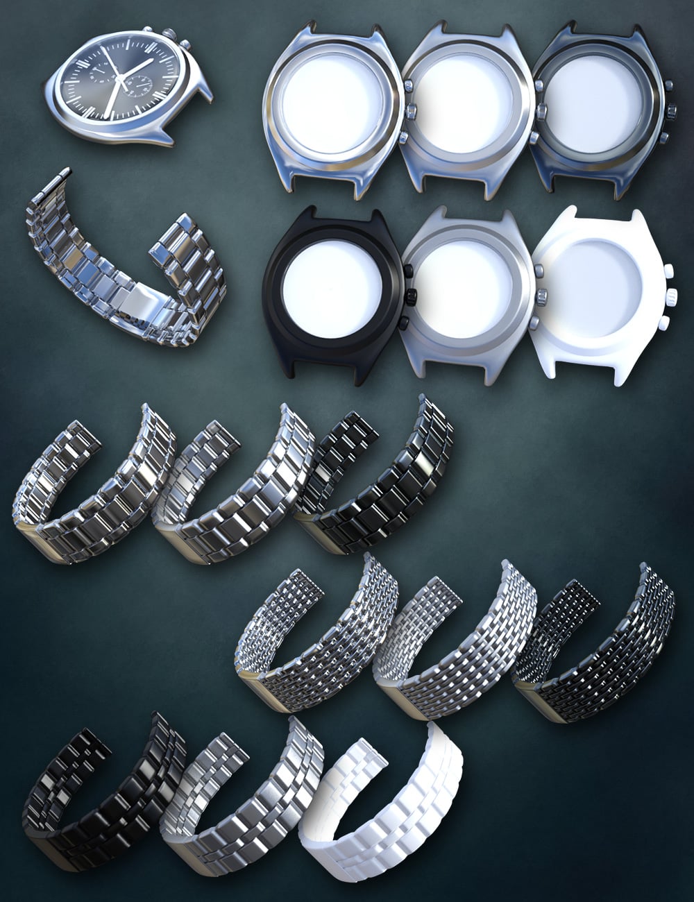 Round Wristwatch for Genesis 2 Male(s) and Genesis 3 Male(s) | Daz 3D