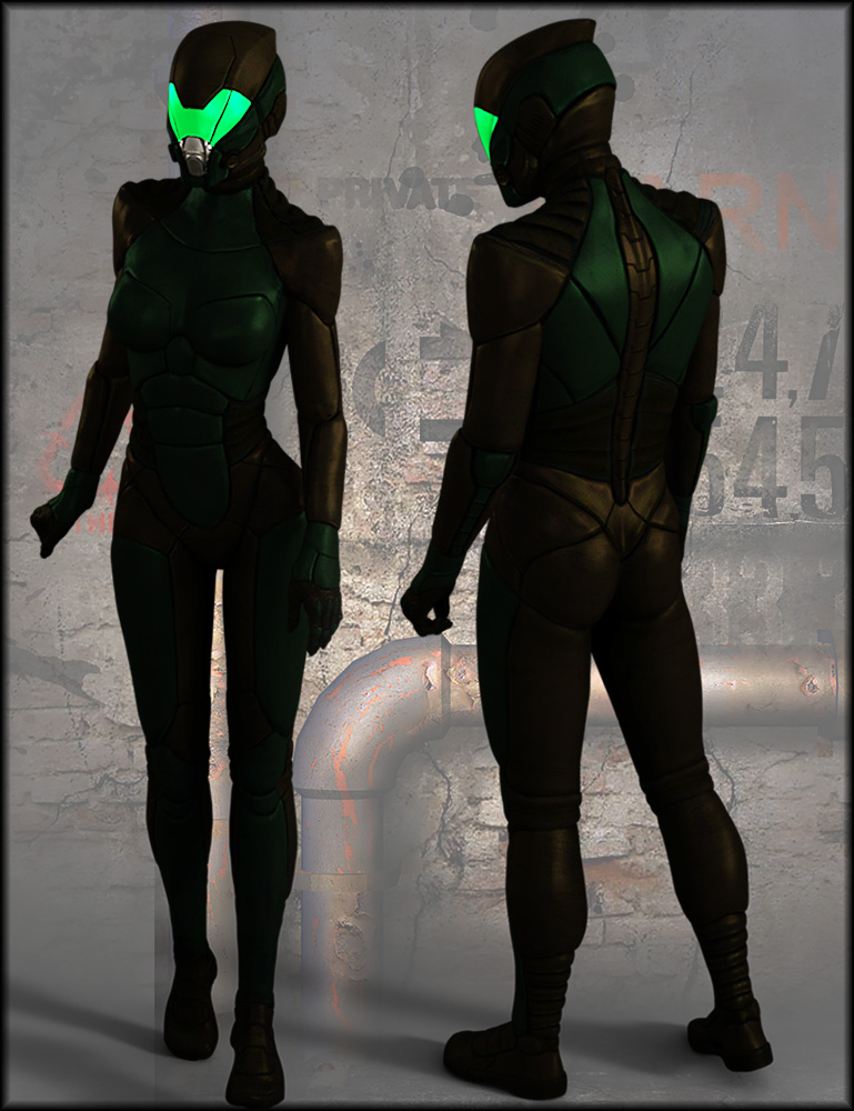 HFS Wraith Suit Textures | Daz 3D