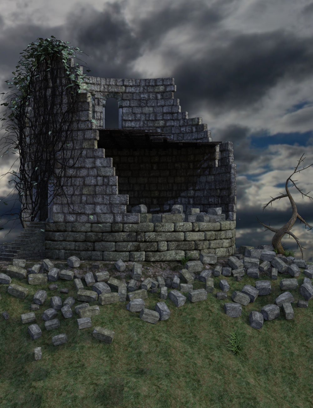 Crumble Tower | Daz 3D